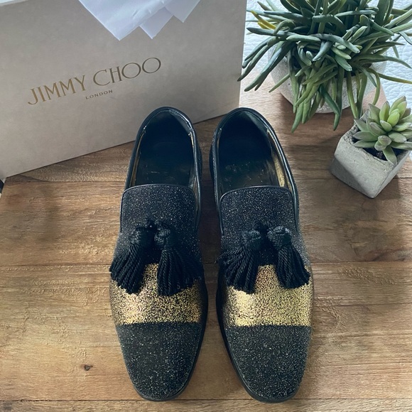 Jimmy Choo | Shoes | Jimmy Choo Foxley Black Gold Tassel Loafers | Poshmark
